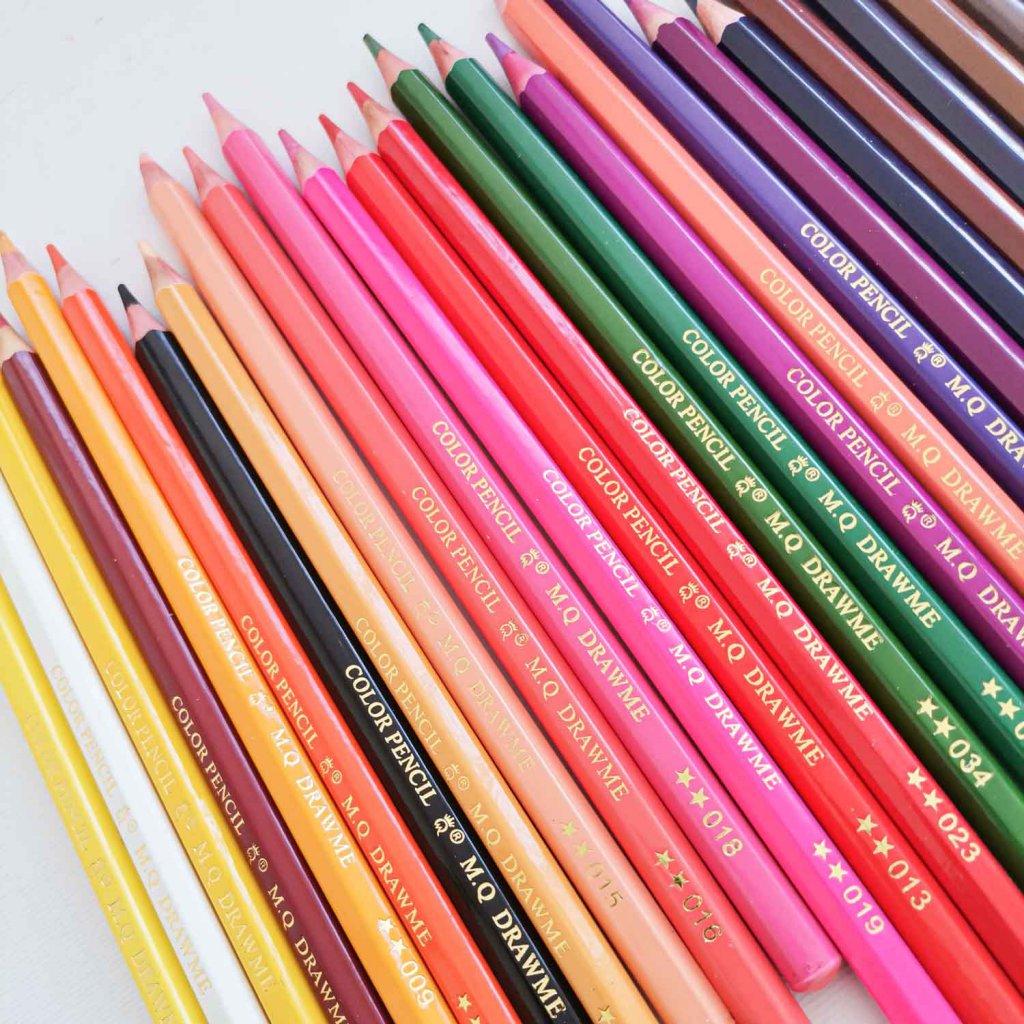 مداد رنگی ام کیو 36 رنگ جعبه مقوایی - قلمتراش