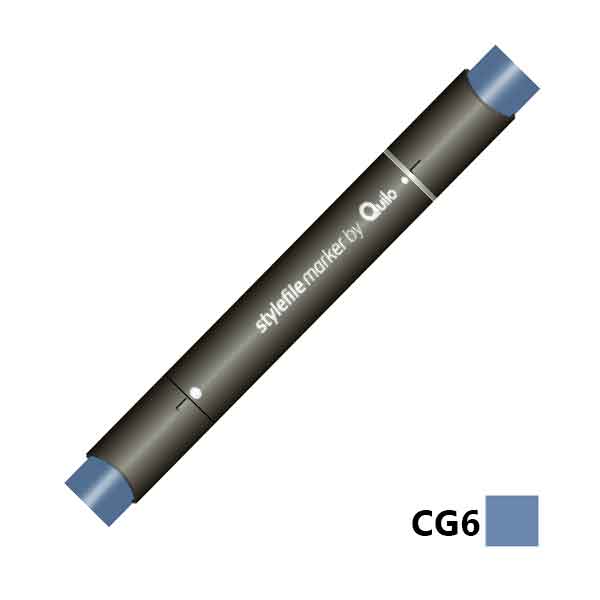 ماژیک راندو دوسر کوییلو کد CG6 مدل Stylefile (رنگ cool grey 6) | قلمتراش